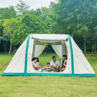 China 10 Persons Large Family Winter Luxury Air Tent Outdoor Waterproof Canvas Inflatable Camping Tents for sale for sale