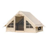 China Outdoor Camping Inflatable House Tent Canvas or Oxford Family Part Tents for 3-4 Person for sale