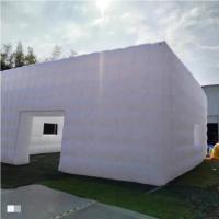 China White Inflatable Structures Exhibition Tent White Large Inflatable Show Cube Tent for Advertising Events for sale