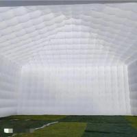China White Inflatable Structures Exhibition Tent White Large Inflatable Show Cube Tent for Advertising Events for sale
