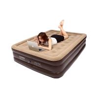 China Elevated Built-in Pump Durable Automatic Electric Inflation Blow Up Air Bed Soft Plush Flocking Mattress for sale