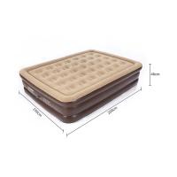 China Elevated Built-in Pump Durable Automatic Electric Inflation Blow Up Air Bed Soft Plush Flocking Mattress for sale
