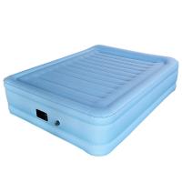 China Flocked PVC Inflatable Sleeping Mat Portable Air Mattress With Pump for sale