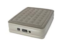 China Flocked PVC Inflatable Sleeping Mat Portable Air Mattress With Pump for sale