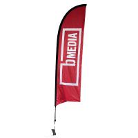 China outdoor flying polyester double sided Advertising beach flag Marketing custom Feather banner for sale