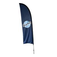 China 15ft outdoor Factory UV protection Non fading Advertising knife shape Flying Custom Banner Beach feather Flag for sale