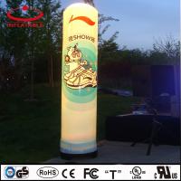 China Custom Logo Inflatable Column 3.5m Advertising Classic With Light for sale
