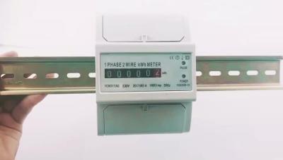 China Din Rail Single Phase Digital 100A Power Energy Meter for sale