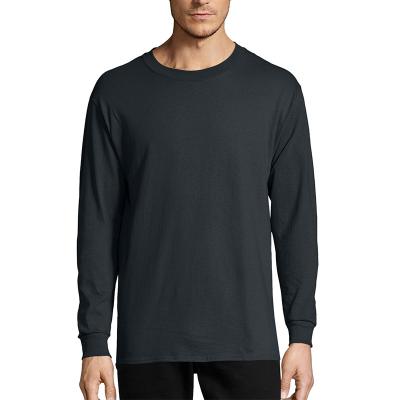 China Custom Logo Men Sportswear Printing Super Soft 100% Cotton Long Sleeve T-shirts for sale