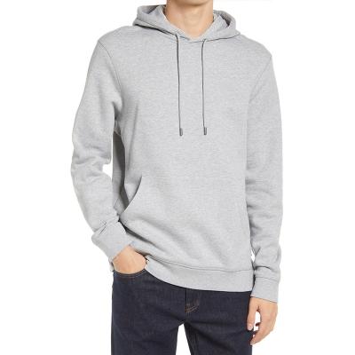 China Wholesale Fashion Softness 100% Cotton Light Grey Jogging Gym Hoodie Sweatshirts for Men for sale