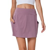 China Customized Quick Dry High Rise Sports Dress Plain Tennis Skirts with Side Pocket for sale