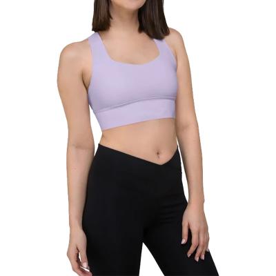 China Wholesale Women Summer Gym Comfortable Purple High Impact Sports Yoga Bras 2022 for sale
