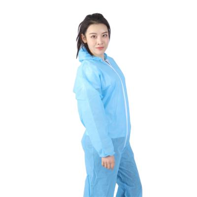 China Personal Equipment Breathable Protective Coverall PP Nonwoven Working Coveralls Disposable Coveralls Without Tape for sale