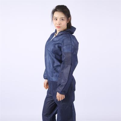 China Factory Direct Disposable Full Body Protective Coverall Breathable Waterproof Dust Proof Hooded Coverall SF for sale