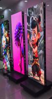 China HD Indoor P2 Advertising LED Poster Video Display Digital Player Portable Wheel Move for sale