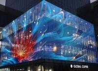 China LED Transparent Grille Screen Rental Events Glass Curtain Display Window P3.91 To P7.82 for sale