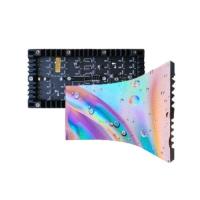 China P1.538 Indoor Front Service Led Screen Thin Flexible Curved Led Panel Wall for sale