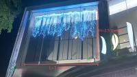 China 3m*2.5m Transparent Grille LED Screen For Retail Shop Curtain Window for sale