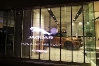 China 3m*2.5m Transparent Grille LED Screen For Retail Shop Curtain Window for sale