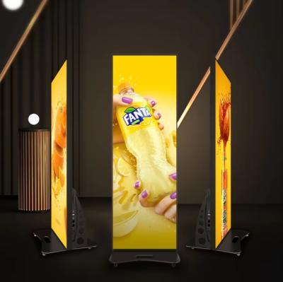 China 640*1920mm Indoor Iron And Aluminum Base Installtion Die Cast Poster Screen for sale