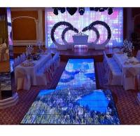 China Led Dance Floor Display 500*1000mm Cabinet Waterproof Anti-wear Interactive For Wedding Party for sale