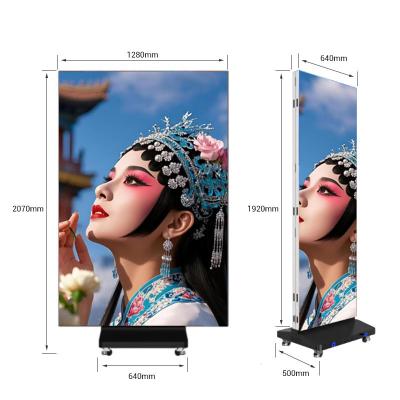 China Tri-fold Led Poster Screen Plug And Play Removable Advertising For Retail Store for sale