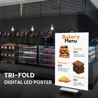 China Tri-fold Led Poster Screen Plug And Play Removable Advertising For Retail Store for sale