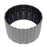 China LONGDA Flexible Curved Video Screen P5 Outdoor Waterproof 40000 dots / M2 for sale