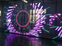 China Shopping Mall Video Wall Glass Window Led Display 1R1G1B ISO14001 63775dots/ M2 for sale