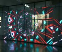China High Brightness P7.8 Transparent Glass Led Screen 281trillion IC 2038 for sale