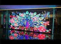 China Longda Signage Transparent Glass Led Screen Wall 281 Trillion 1R1G1B for sale