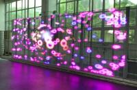 China 220W/ M2 Transparent LED Mesh Screen Outdoor Glass Window Display 5000nits 7.8mm for sale
