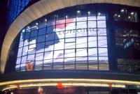 China 5000cd/ M2 Transparent Glass LED Screen Panel 1/ 11 Scan P5.6 LED Mesh Curtain for sale