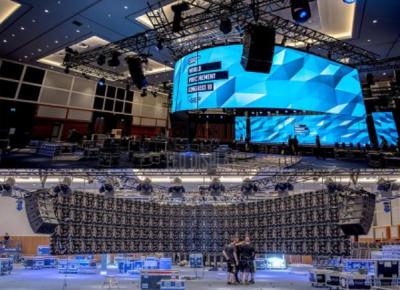 China P3.91 Curved LED Display Screen 500x1000mm Diecasting Aluminum Cabinet for Wedding Stage for sale