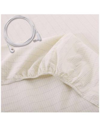 China All Silver Fabric Conductive Earthing Bed Sheet for Better Sleep EMF Protection With 25cm Skirt for sale