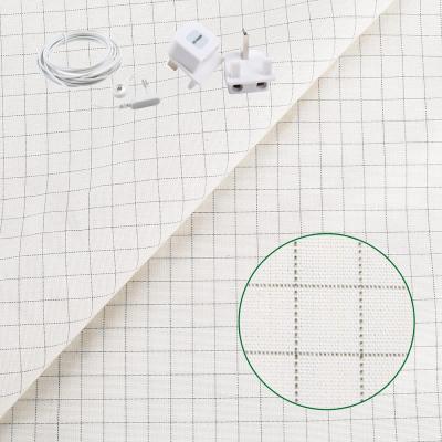 China Grounding Sheets of 5MM Grid Grounding Keep Natural Health Conductive Bed Sheet With Grounding Cord for sale