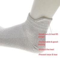 China Anti-static Bamboo Silver Fiber Antibacterial Socks Breathable Earthing Grounding Short Sock Pair for sale