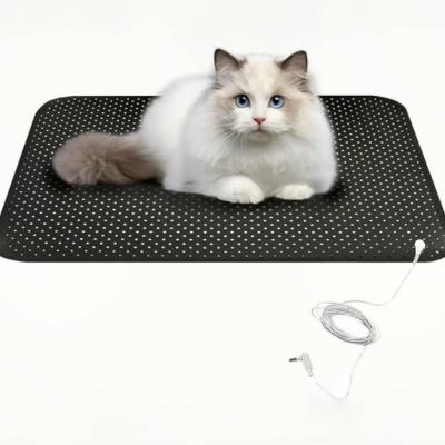 China Eco-friendly Grounding Pet Pad Conductive Leather Foot Mat With Holes for Earthed Anti-static With 15ft Cord for sale