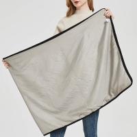 China EMF Shawl Wrap Poncho 100% Sliver Fiber Fabric Liner Blanket 5G WiFi Cell Towers Shielding for sale