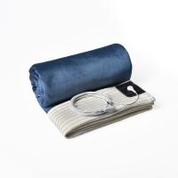 China Factory Knit Cotton Grounding Sheets king Size Including 4.5M Straight Cable Silver Thread Dark Blue Earthing Blanket for sale