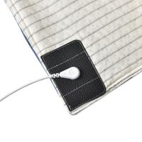 China Factory Knit Cotton Grounding Sheets king Size Including 4.5M Straight Cable Silver Thread Dark Blue Earthing Blanket for sale