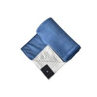 China Factory Knit Cotton Grounding Sheets king Size Including 4.5M Straight Cable Silver Thread Dark Blue Earthing Blanket for sale