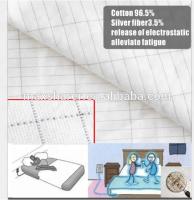 China Grounding Bed Sheets 5% Silver King Queen Flat Sheet for Earthing Factory Made Has 4.5M Ground Cord + Plug Adapter for sale