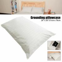 China Grounding Pillowcase Silver Fiber 20*30inch Queen King Pillow Cover for Good Sleep with CORD for sale
