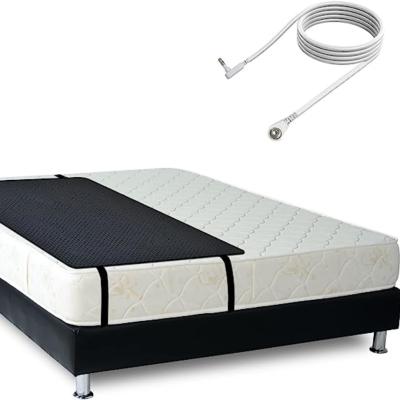 China Breathable Grounding Bed Pad Safe Anti-slip PU Leather Earthing Mattress Cover With Grounding Cord & Plug Adapter for sale