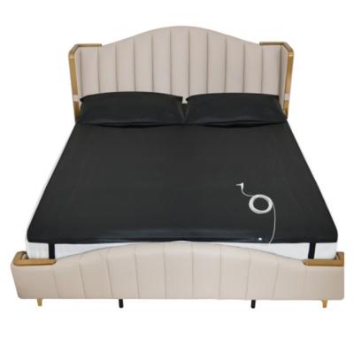 China Eco Friendly Grounding Safety Mat for Bed Anti-slip PU Leather Earthing Mattress Cover With Cord for sale
