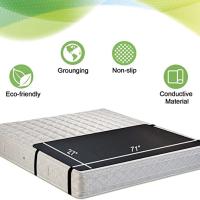 China Earthing Grounding PU Leather Mattress Conductive Safety Bed Pad  With Breathable Holes Anti-static Mat for Relieve Pain for sale