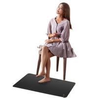 China Conductive 40*60cm Earthing Feet Pad Leather Rubber Conductive Keyboard Mat Included Cord for Grounding for sale