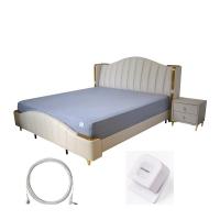 China Safety OEM King Cali king Safety Earthing Grounding Fitted Sheet 5% Silver Bed Mat With Cord Grounding Bed Sheet for sale
