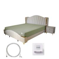 China Safety OEM King Cali king Safety Earthing Grounding Fitted Sheet 5% Silver Bed Mat With Cord Grounding Bed Sheet for sale